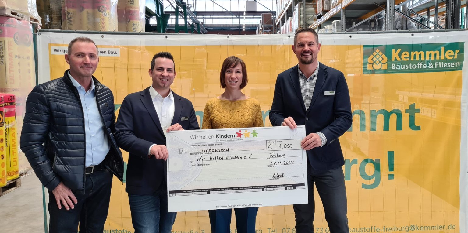 KEMMLER BAUSTOFFE SPENDET 1.000 EURO FÜR BENACHTEILIGTE KINDER UND ...